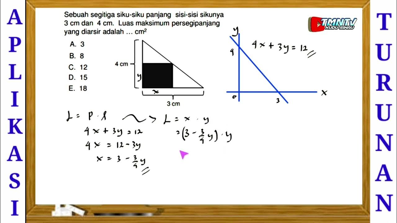 Aplikasi Turunan | Mencari Luas Maksimum Persegi Panjang - YouTube