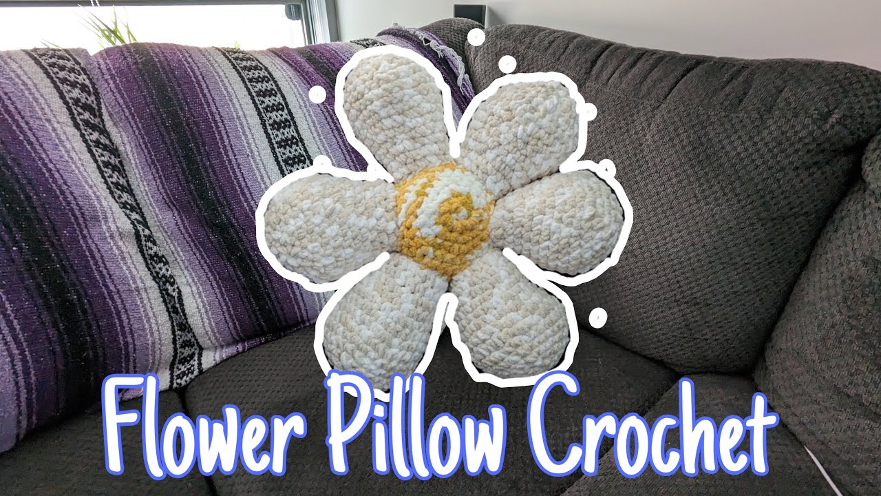 Flower Pillow Crochet (decorate) - YouTube