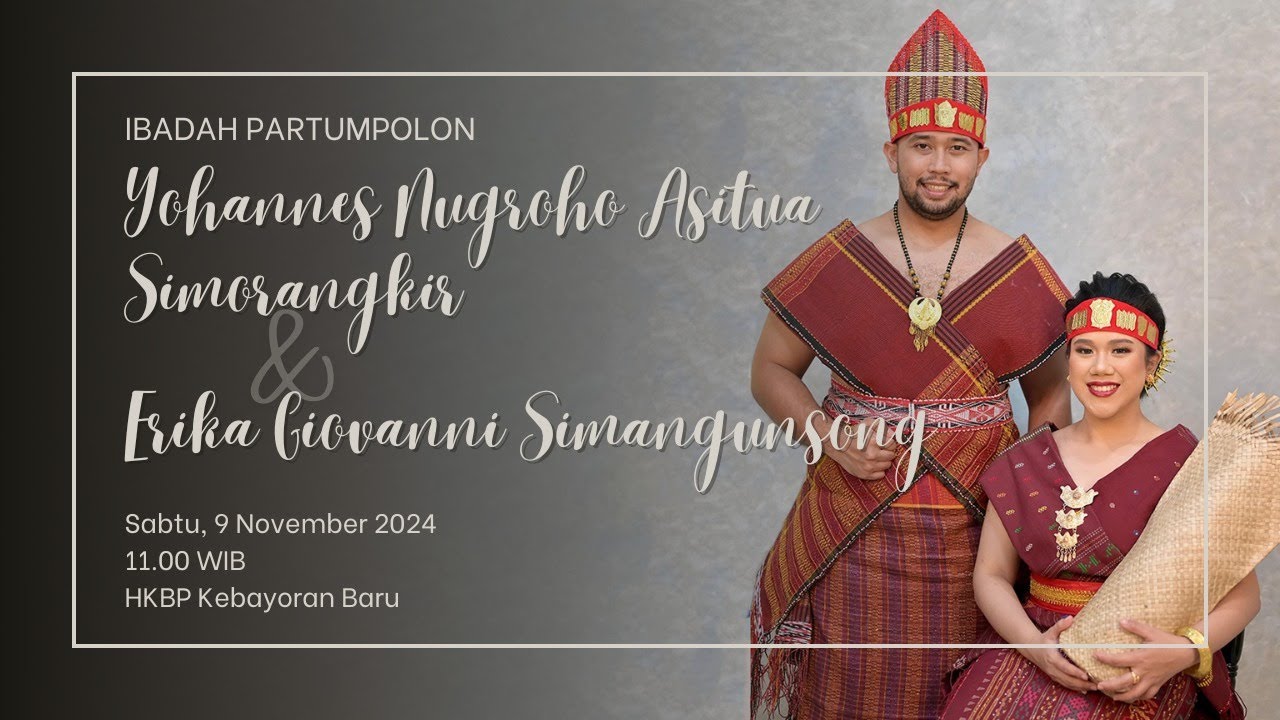 Ibadah Partumpolon (Ikat Janji) Yohannes Nugroho Asitua Simorangkir dan ...