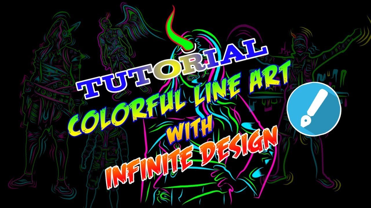 TUTORIAL COLORFUL LINE ART | INFINITE DESIGN - YouTube