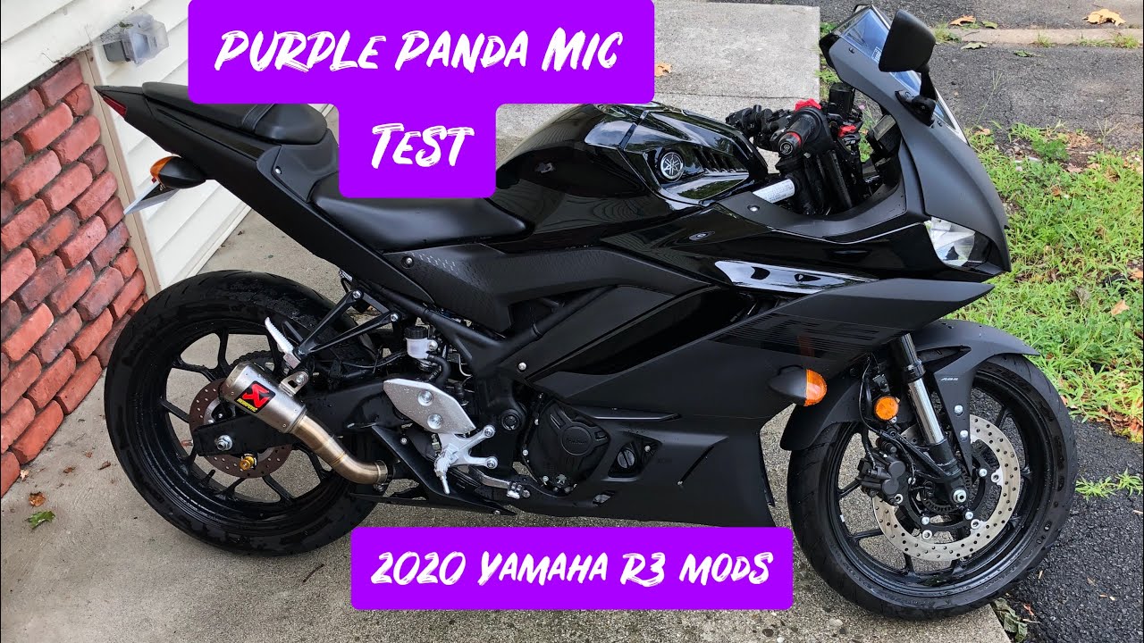 Purple Panda Mic Test | 2020 Yamaha YZF-R3 Walk-around Mod Updates # ...