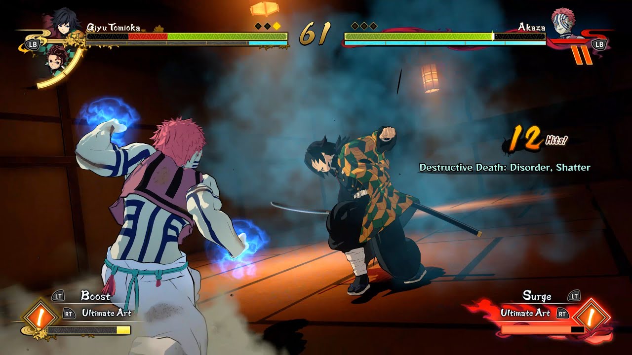 Akaza vs Tanjiro & Giyu Gameplay | Demon Slayer Hinokami Chronicles 鬼滅の ...