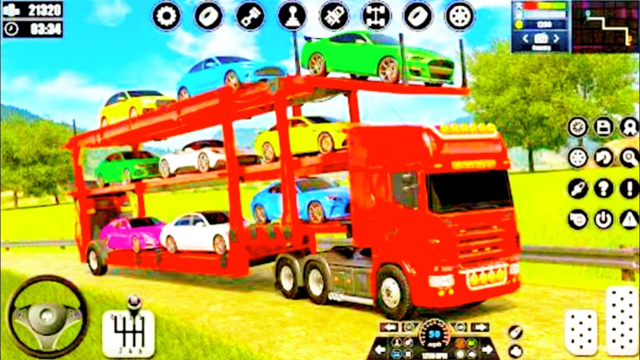 Truck me car loading game 😄😱ट्रक में कार लोड करने का खेल Android game ...