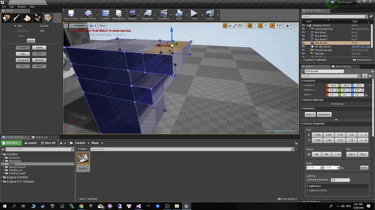 Công cụ chỉnh sửa hình học nâng cao, tô điểm cho căn nhà - #4 Unreal Engine Basic Tutorial - YouTube