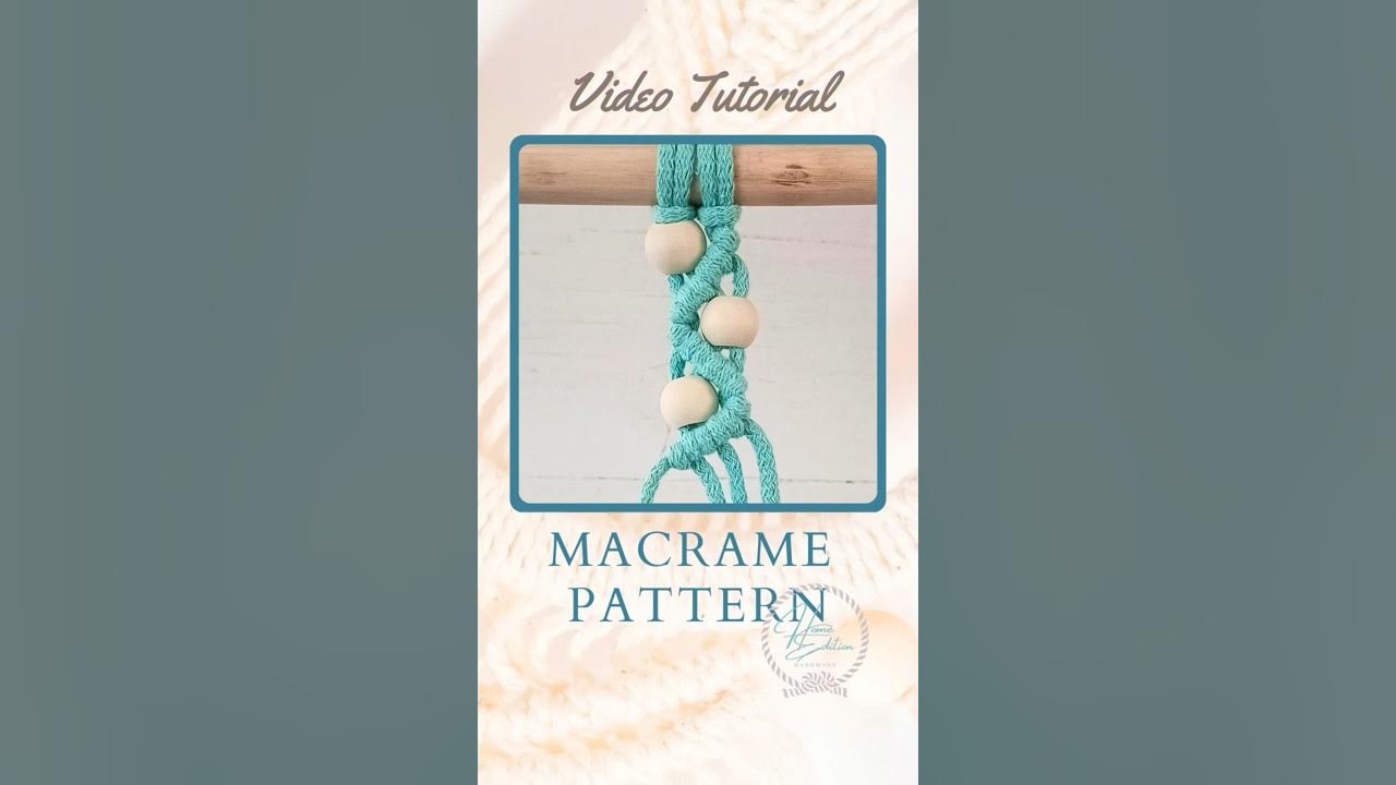 MACRAME PATTERN WITH BEADS No.3 #macrametutorial #macrameforbeginners - YouTube