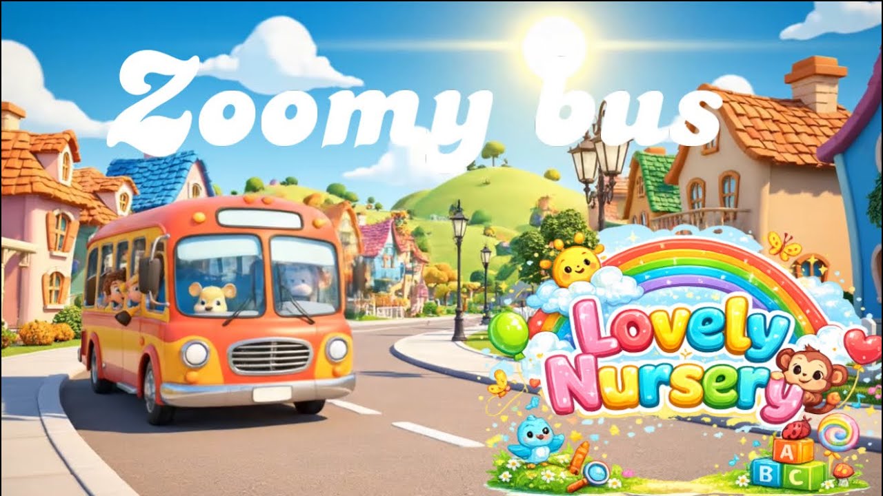 Zoomy Bus Zoom Zoom! | Sing Along Bus Song for Kids music video for 1-3 ...