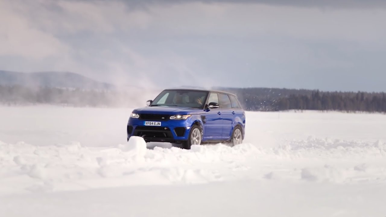 Range Rover Sport SVR takes on Silverstone ice replica - YouTube