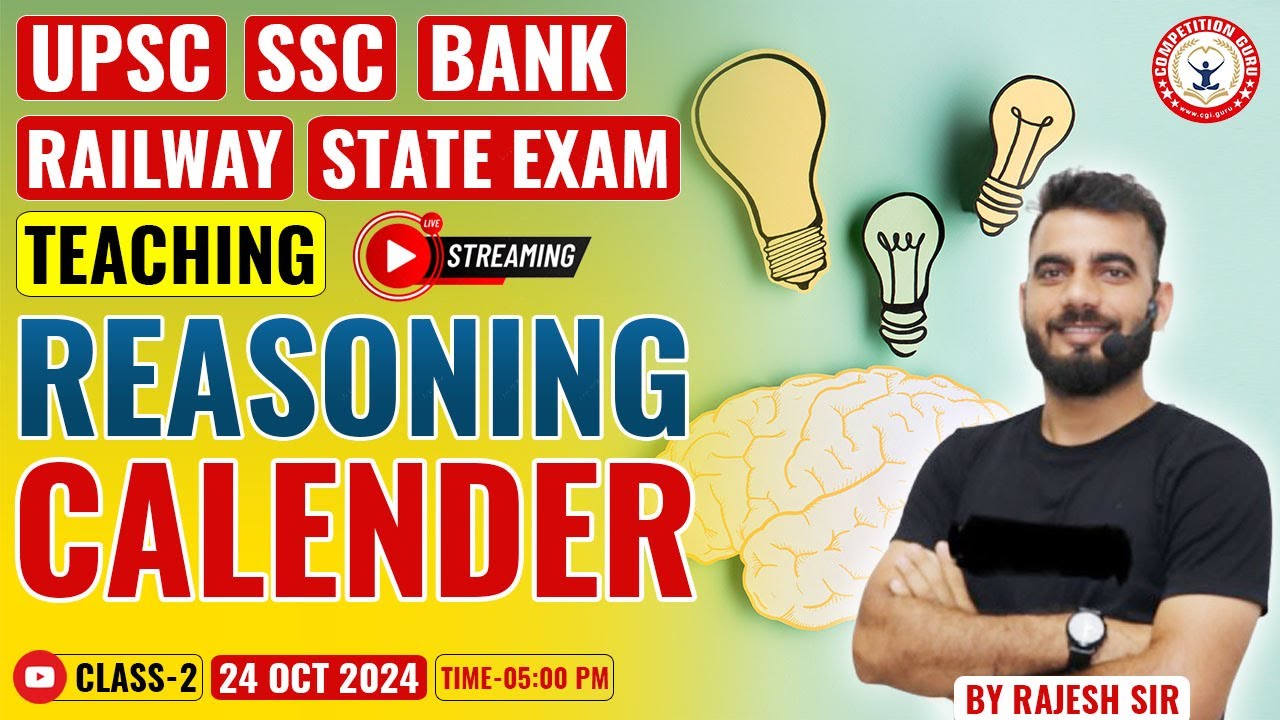 REASONING CALENDAR || Secrets for UPSC | SSC | Bank | Railway | Police ...