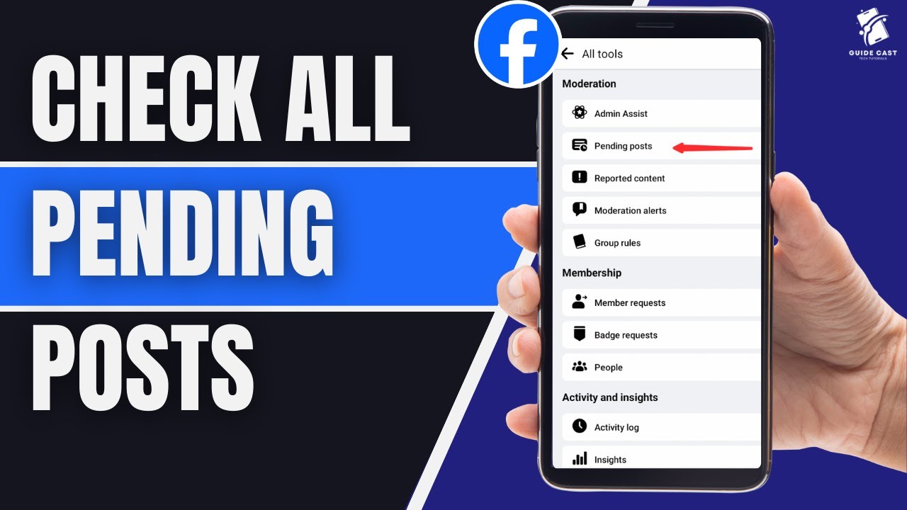 How to Check All Pending Posts in A Facebook Group - YouTube