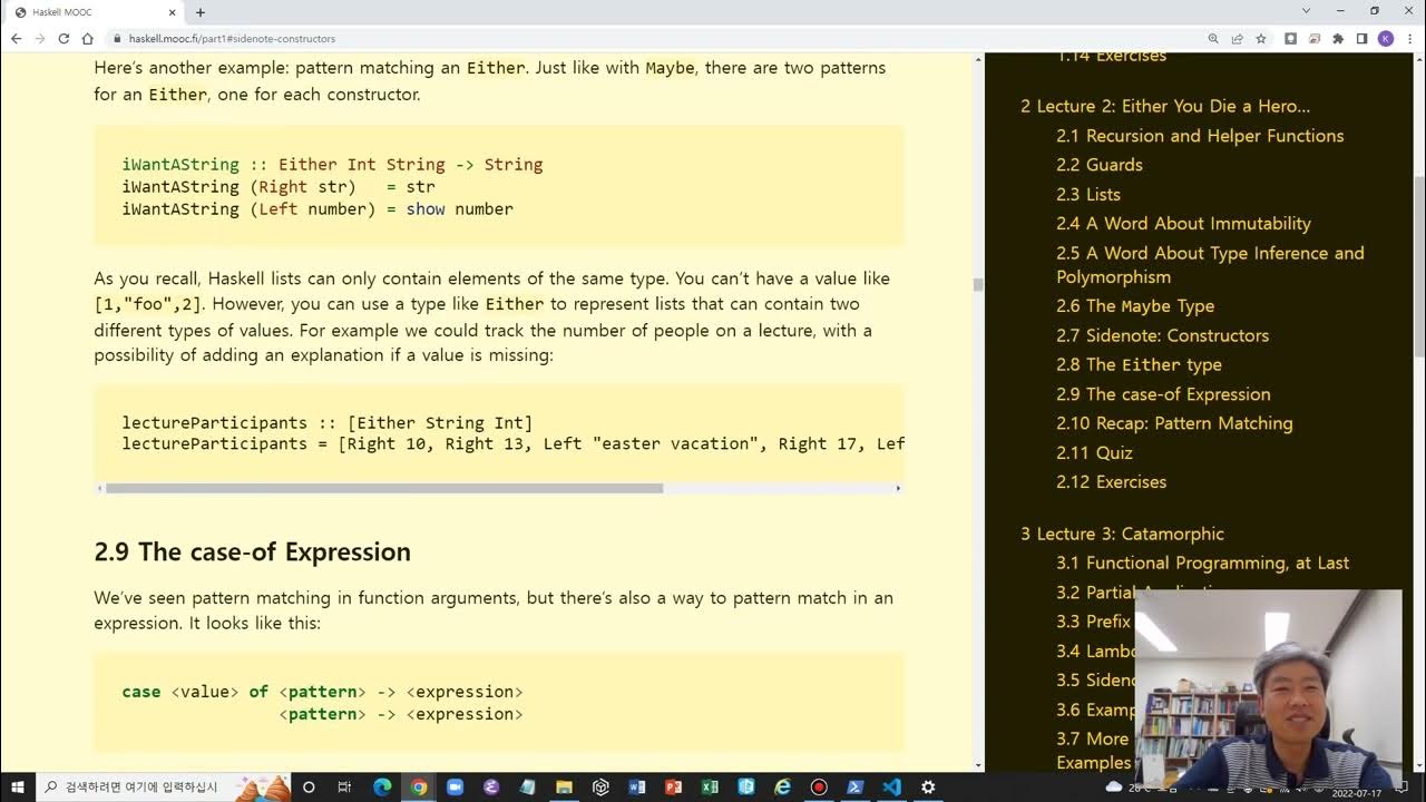 haskell mooc part1 lecture2 2 8 The Either Type - YouTube