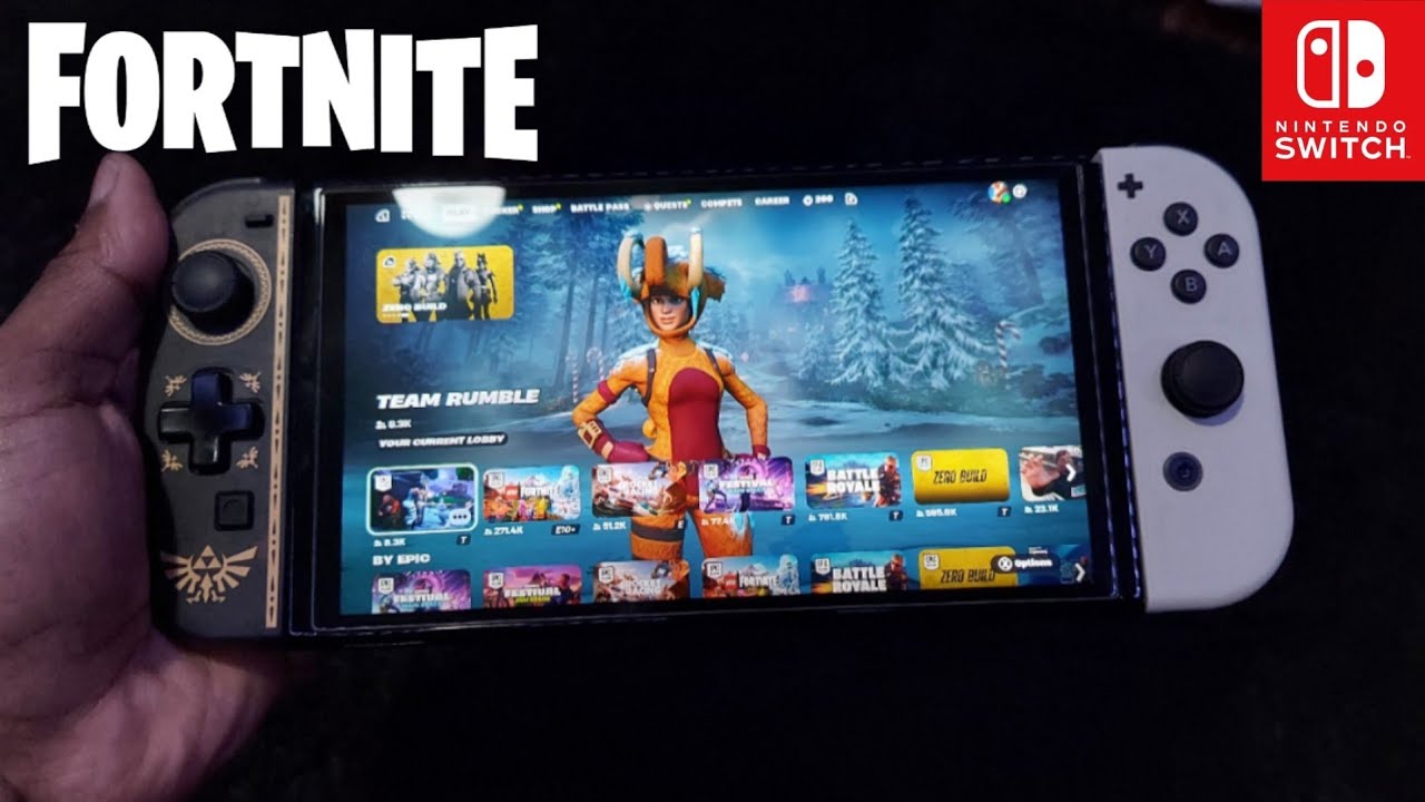 Fortnite on Nintendo Switch Oled | Gameplay | #1 - YouTube