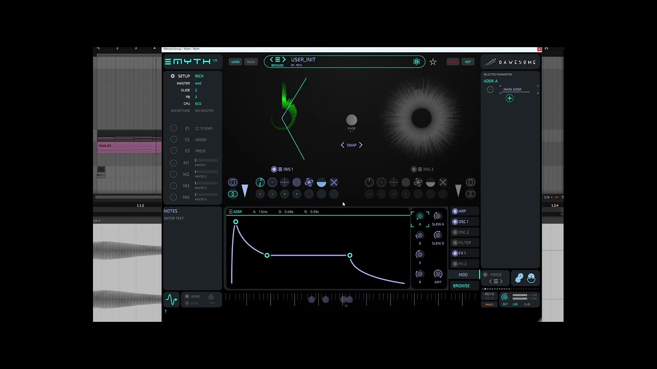 Quick arp creation in Dawesome Myth - YouTube