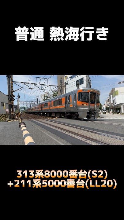 JR東海313系8000番台 S2編成+211系5000番台 LL20編成 普通 熱海行き #shorts #211系 #313系 #211系5000番台 #313系8000番台 #jr東海 ...