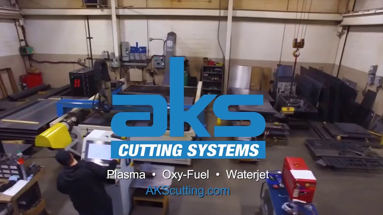AKS Cutting Systems Waterjet Machine - YouTube