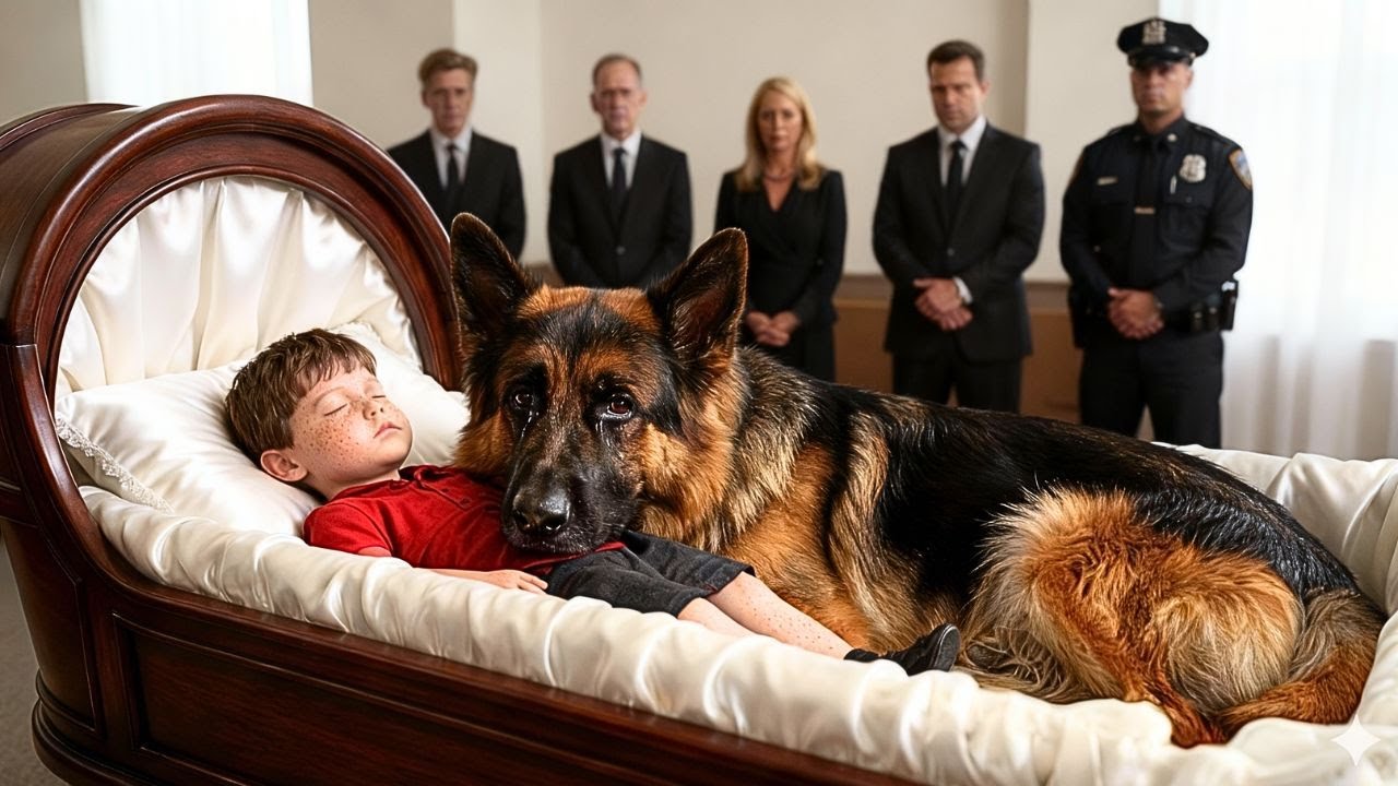 Crying German Shepherd Did Not Want Leave The Little Boy’s Coffin ...