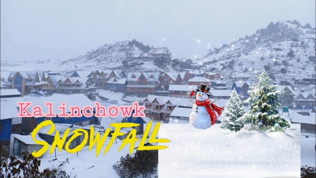 "amazing view of snowfall at Kalinchowk Bhagwati Temple in the lap of ...