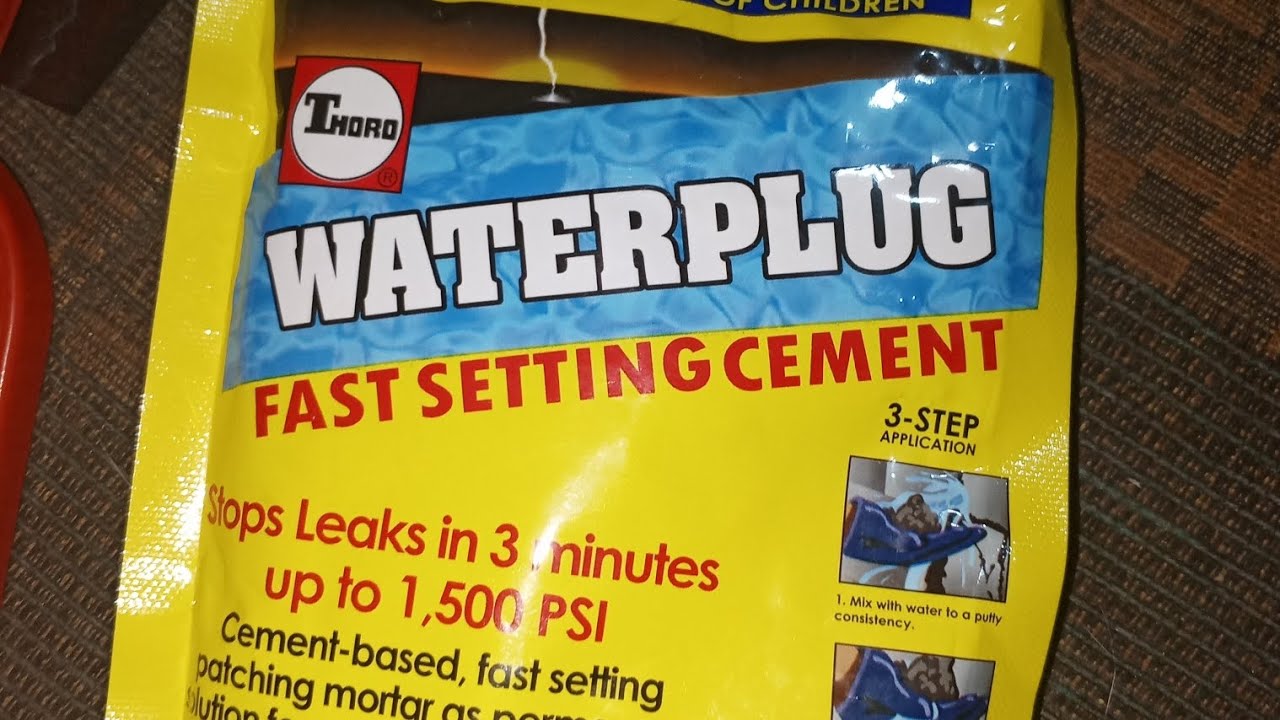 WATERPLUG FAST SETTING CEMENT - YouTube