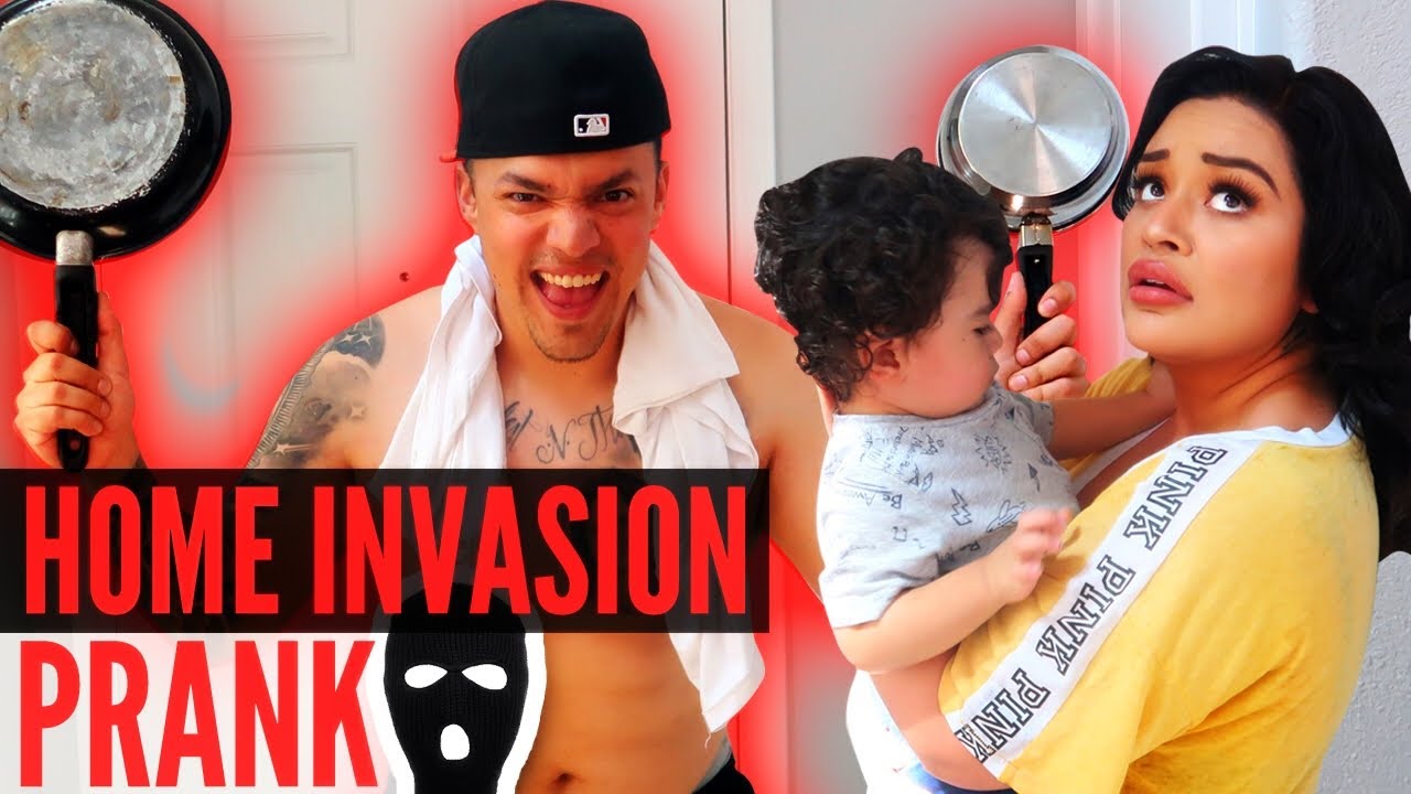 HOME INVASION PRANK ON GIRLFRIEND *HILARIOUS* - YouTube