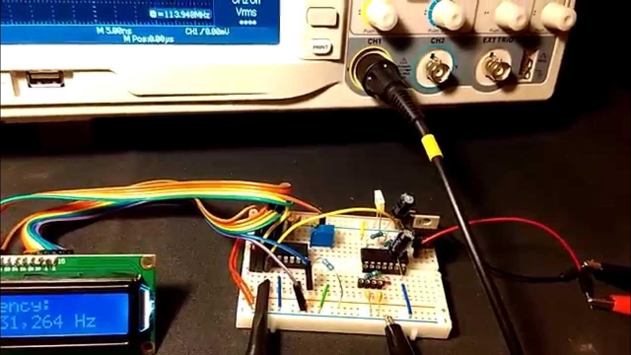 100MHz frequency counter with PIC16F628A - YouTube
