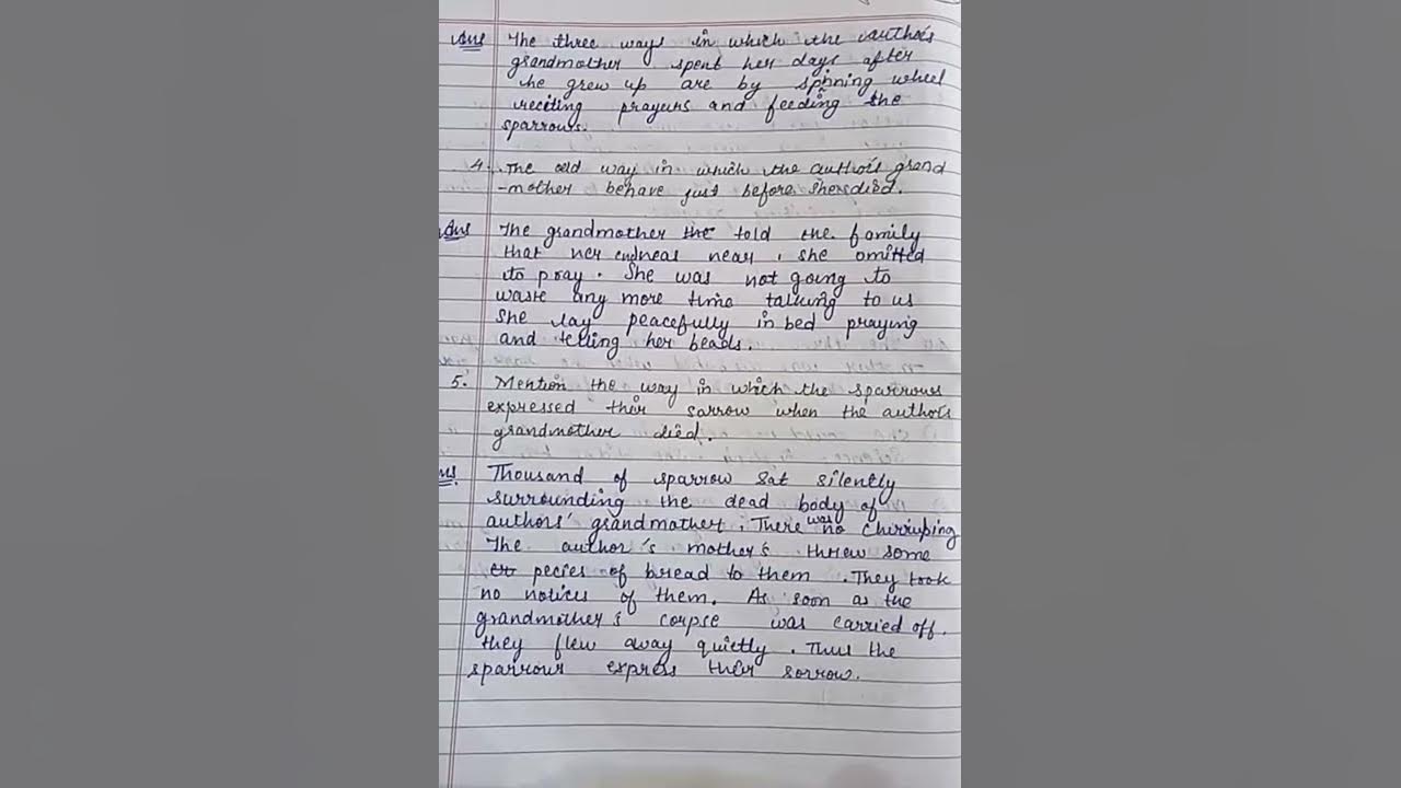 The Portrait Of a Lady #Summary #QnA English Class 11 #FullNotes # ...