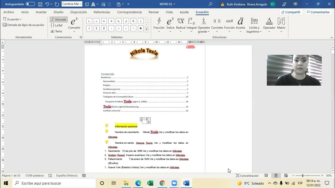 IQ INSERTAR ECUACIÓN O UTILIZAR INDICES Y SUBINDICES - YouTube