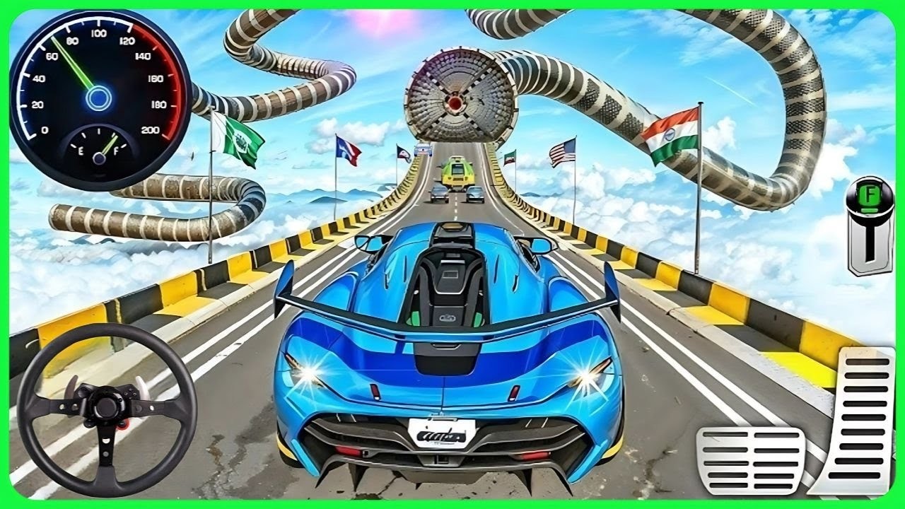 New Impossible Mega Ramp GT Car Stunt Game 3D |Mega Stunt Ramp ...