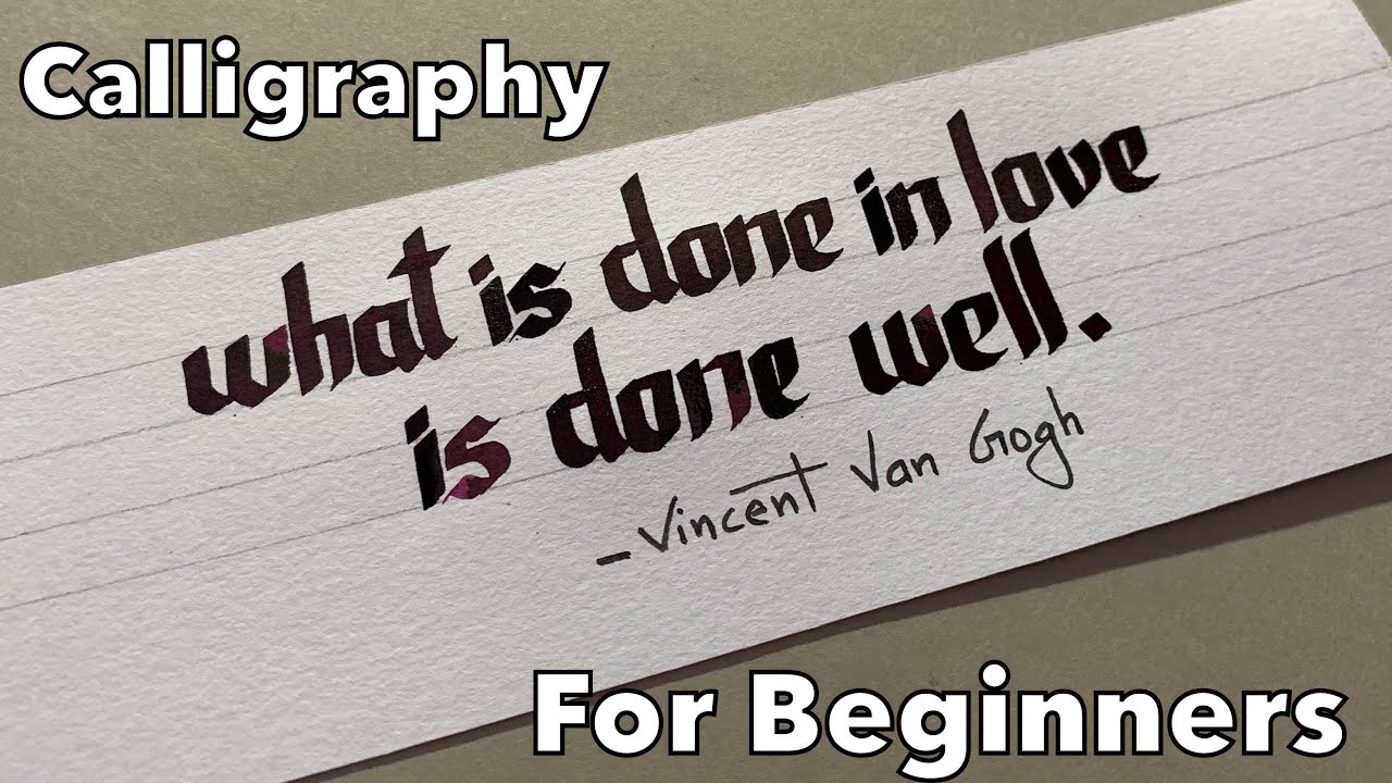 Calligraphy for Beginners | Feather Pen | How to Write Neat and Clean ...