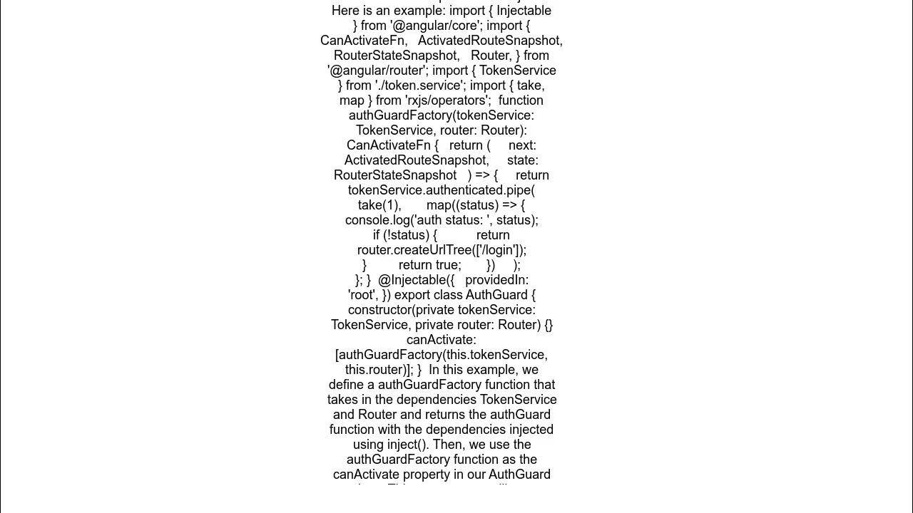 How to use CanActivateFn in Angular 16 via constructor dependency injection - YouTube