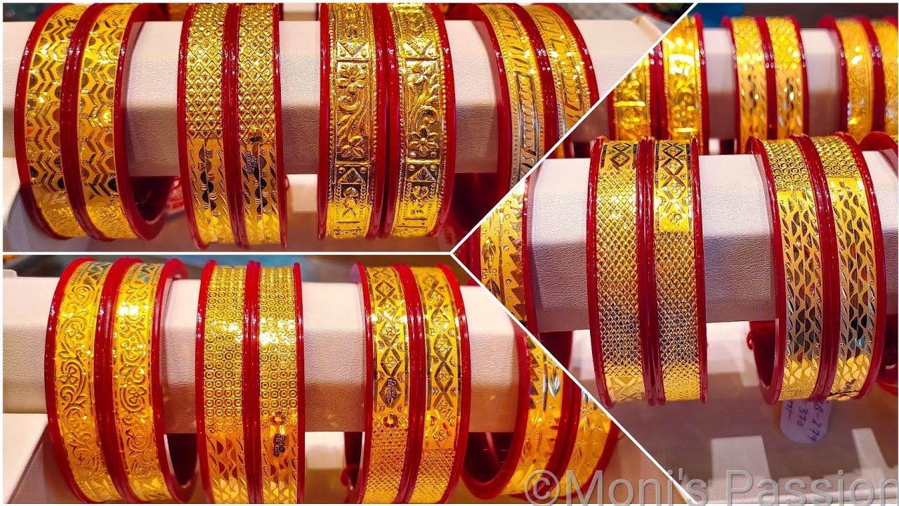 Jewellery 3.5Gms Onwards|Gold Flat Pola Bangles|Pola Bandhano ...