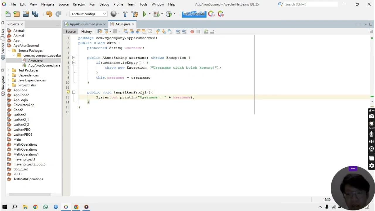 Formatif PBO 2 Java NetBeans Aplikasi Sosmed - YouTube
