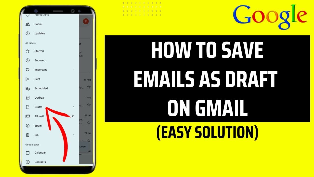 How To Save Emails As Drafts On Your Gmail - YouTube