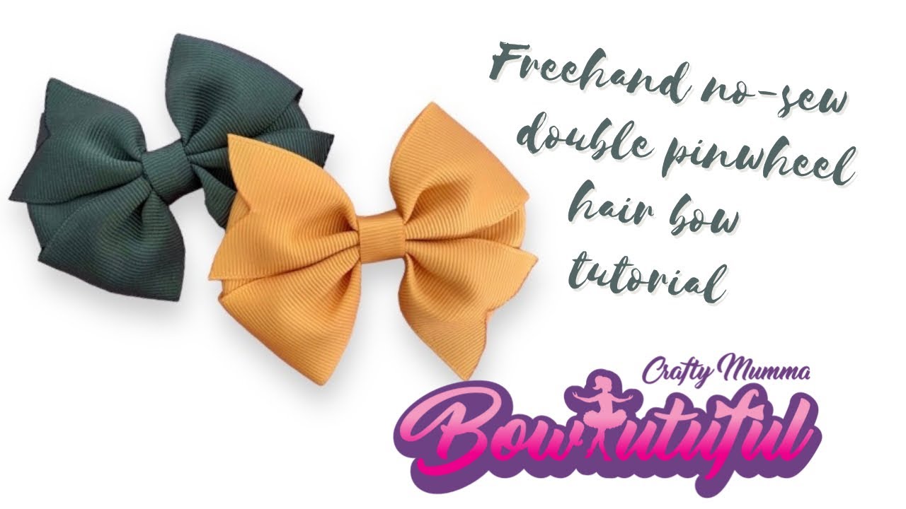 Easy no-sew freehand ribbon handmade hair bow tutorial • how to make ...