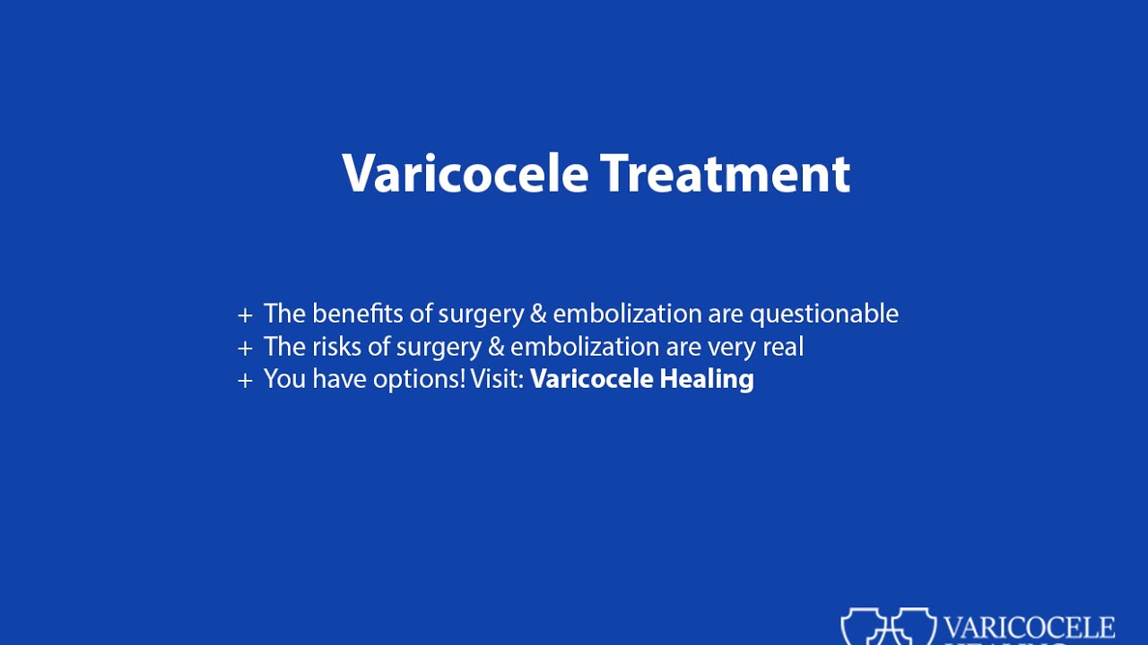 Varicocele Treatment - YouTube