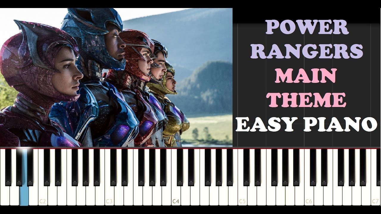 Power Rangers Soundtrack (2017) - Main Theme (EASY Piano Tutorial ...