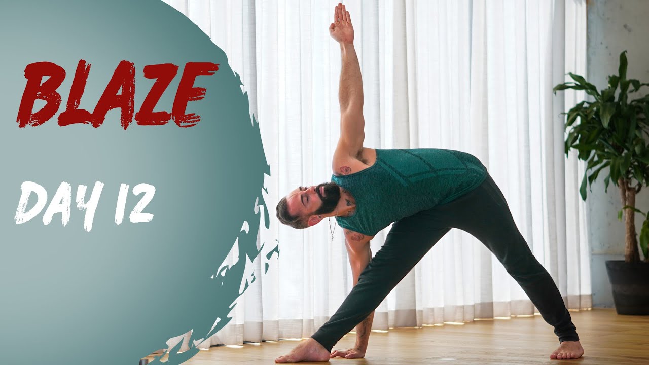 Stable & Vigorous Standing Practice |Day 12 Blaze Yoga Challenge - YouTube