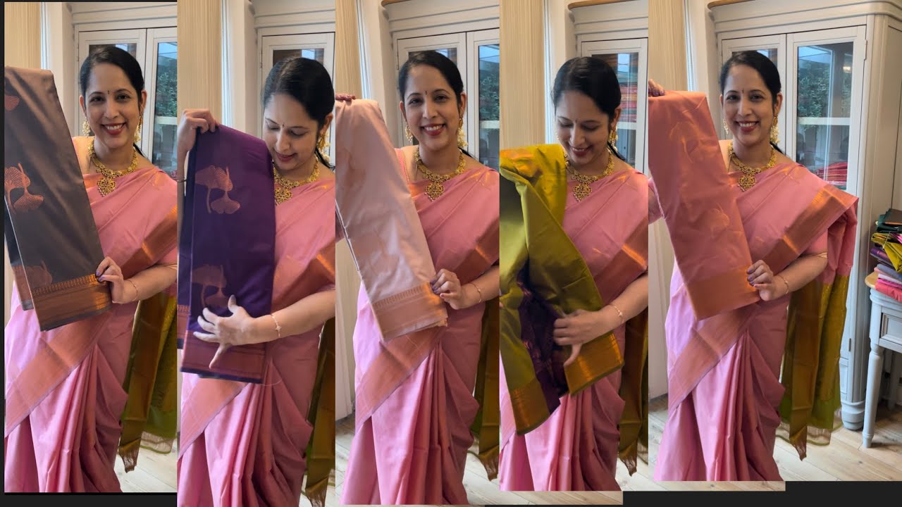 Gift sarees | 28£ | soft semi silk sarees | Copper zari sarees | Anitha ...