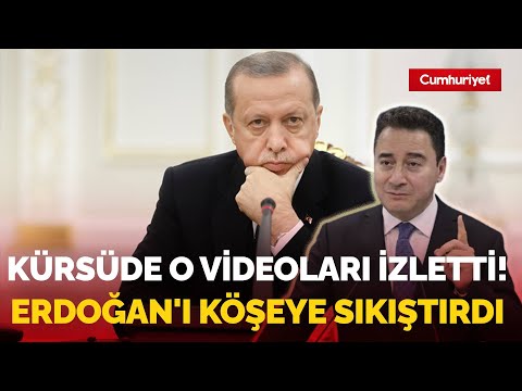 Ali Babacan, Erdoğan'ın kürsüde videolarını izletti! \