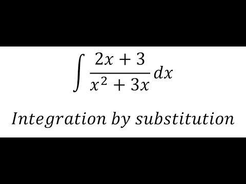 Calculus Help: Integral ∫ (2x+3)/(x^2+3x) dx - Integration by substitution - Techniques - YouTube