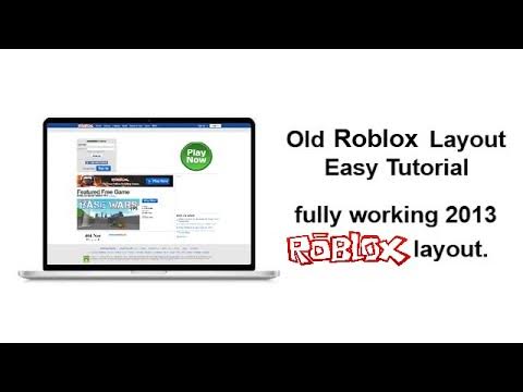 how to get the old roblox layout back! (easy and free tutorial) - YouTube