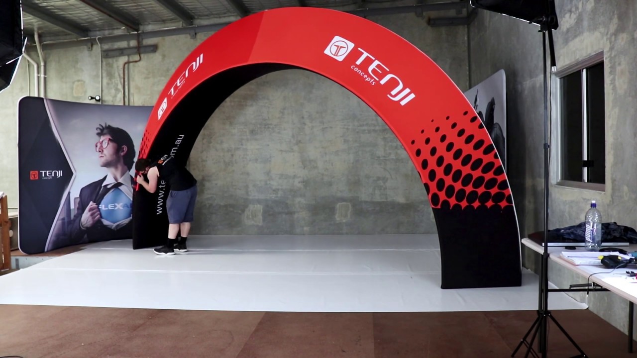 3D Tension Fabric arch - YouTube