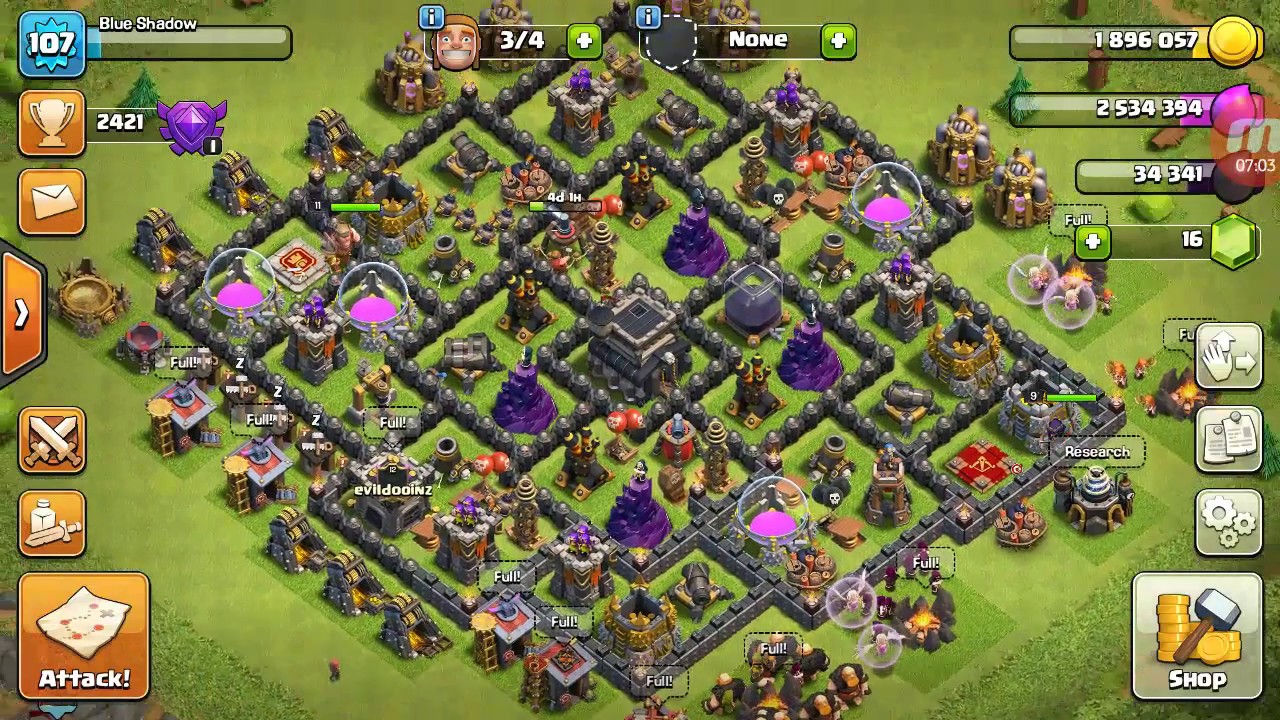 HGHV Attack (Best Attack For TH9) - YouTube