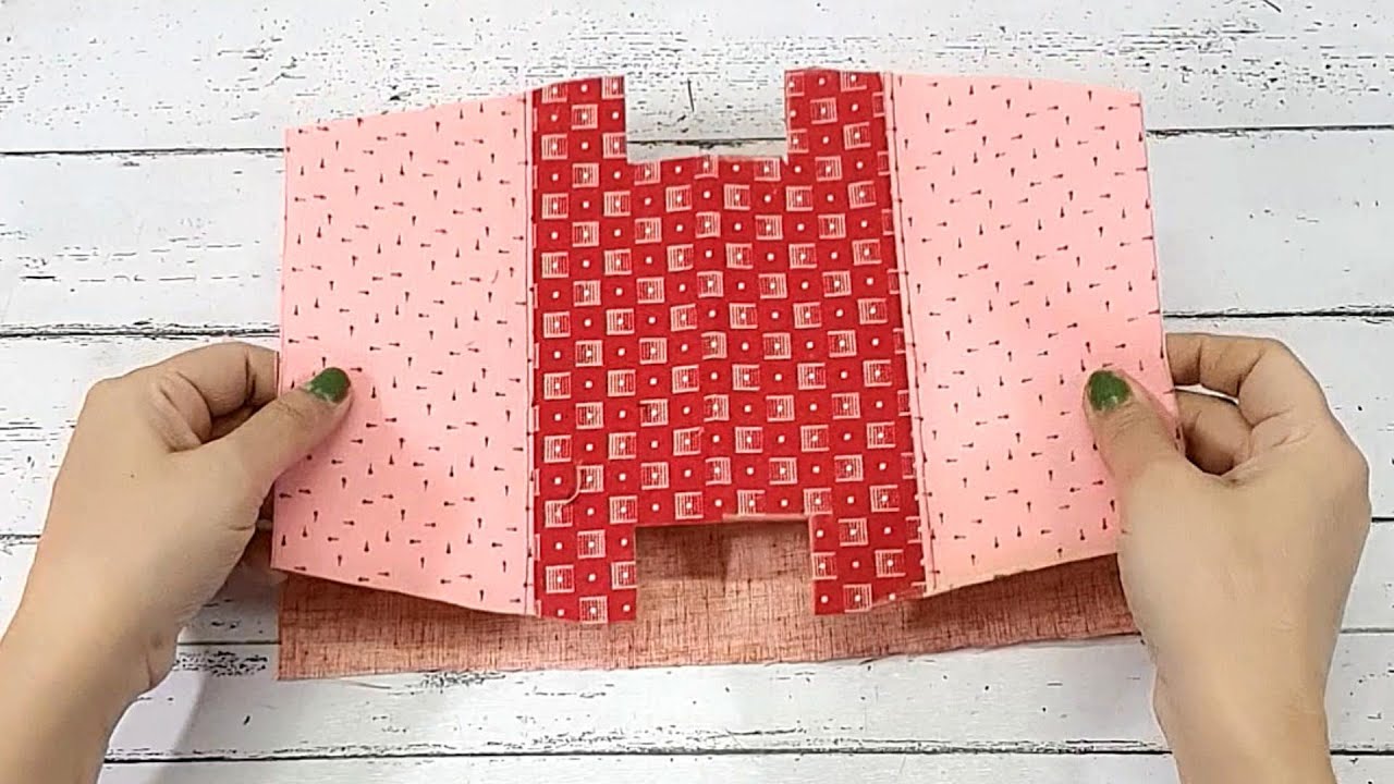 How to make a hand purse using 2 piece fabrics - YouTube