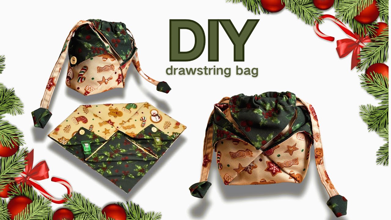 Easy Sewing DIY Tutorial- How to make a cute Christmas gift bag ...