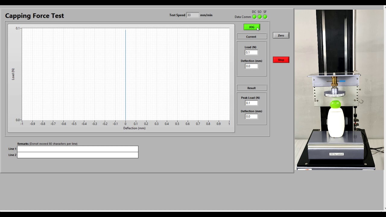 Capping Force Test on UTM M100 2X Pro by PackTest.com - YouTube