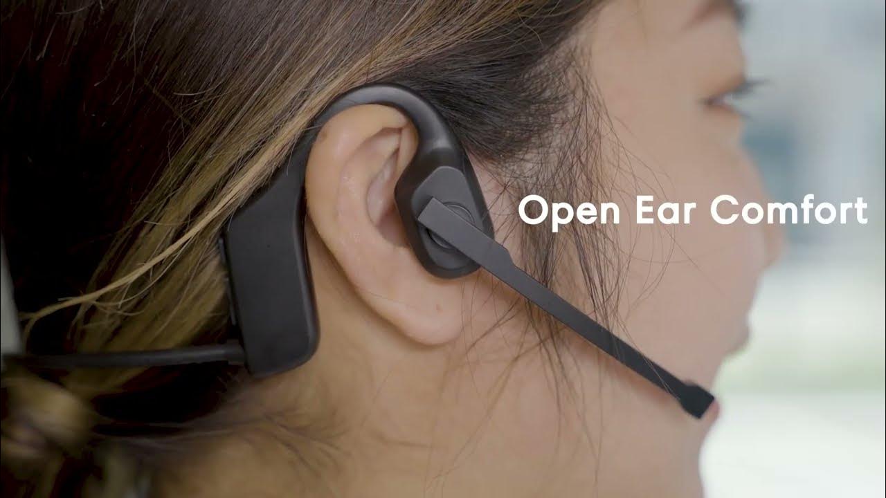 OPENEAR Air X3 Bluetooth Communication Open Ear Headphone with Boom Mic - YouTube