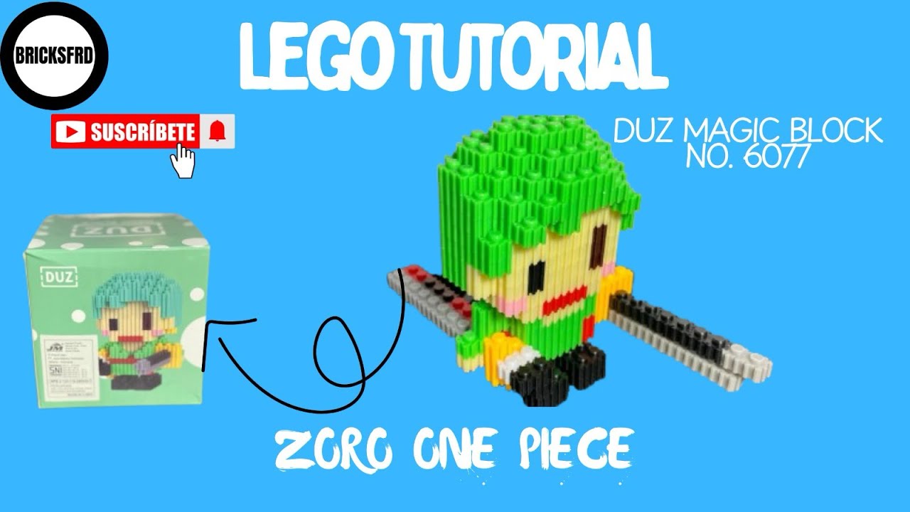 HOW TO BUILD LEGO ZORO ONE PIECE DUZ NO.6077 | Lego Tutorial (bahasa ...