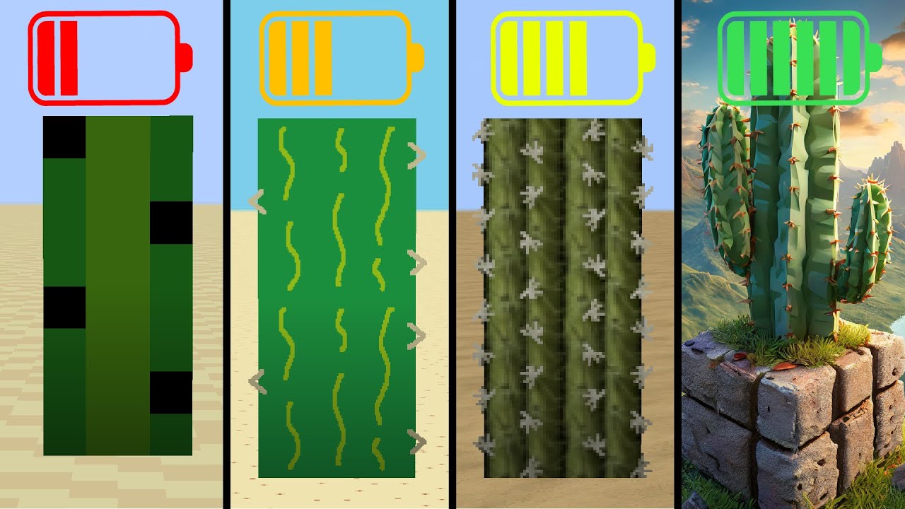 Cactos ANTIK with different battery in Minecraft - YouTube