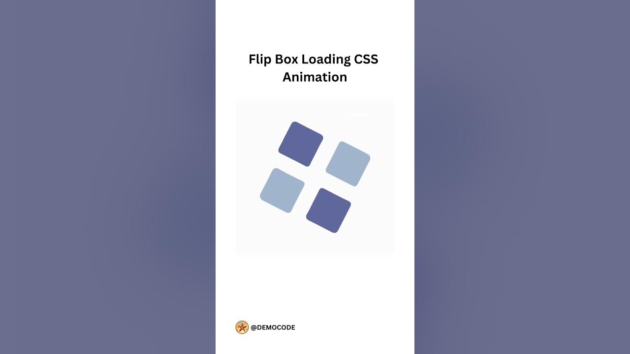 Flip Box Loading Css Animation Animation Css Threejs Coding Developer Cssanimation