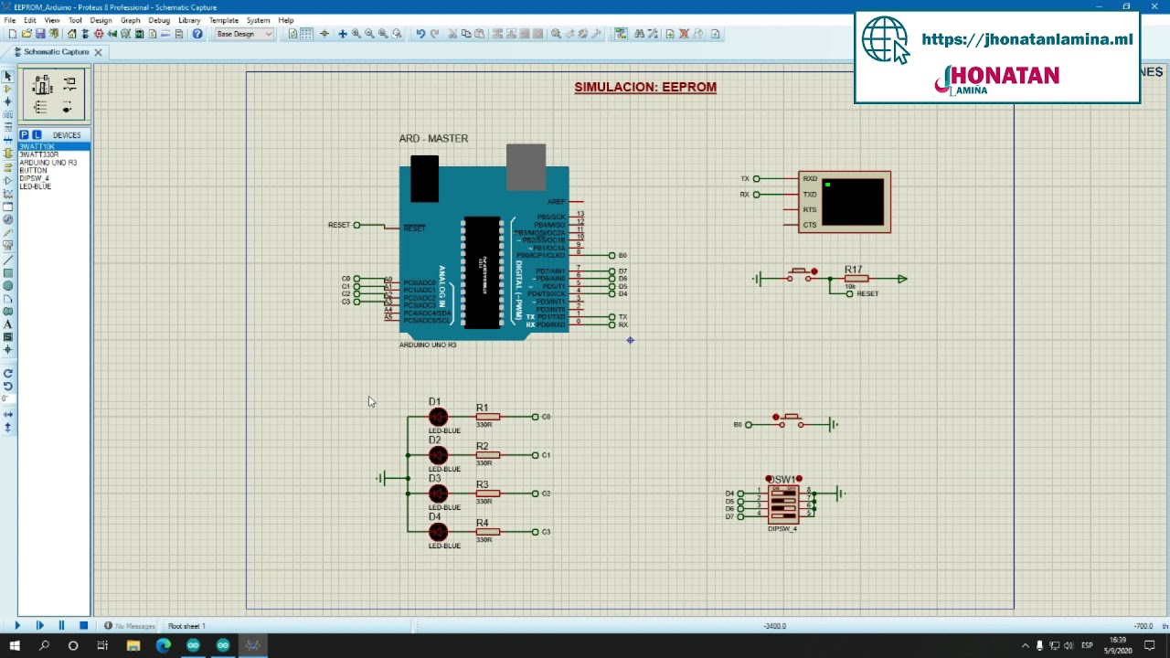 Atmega328P: Memoria EEPROM (Practica) - YouTube
