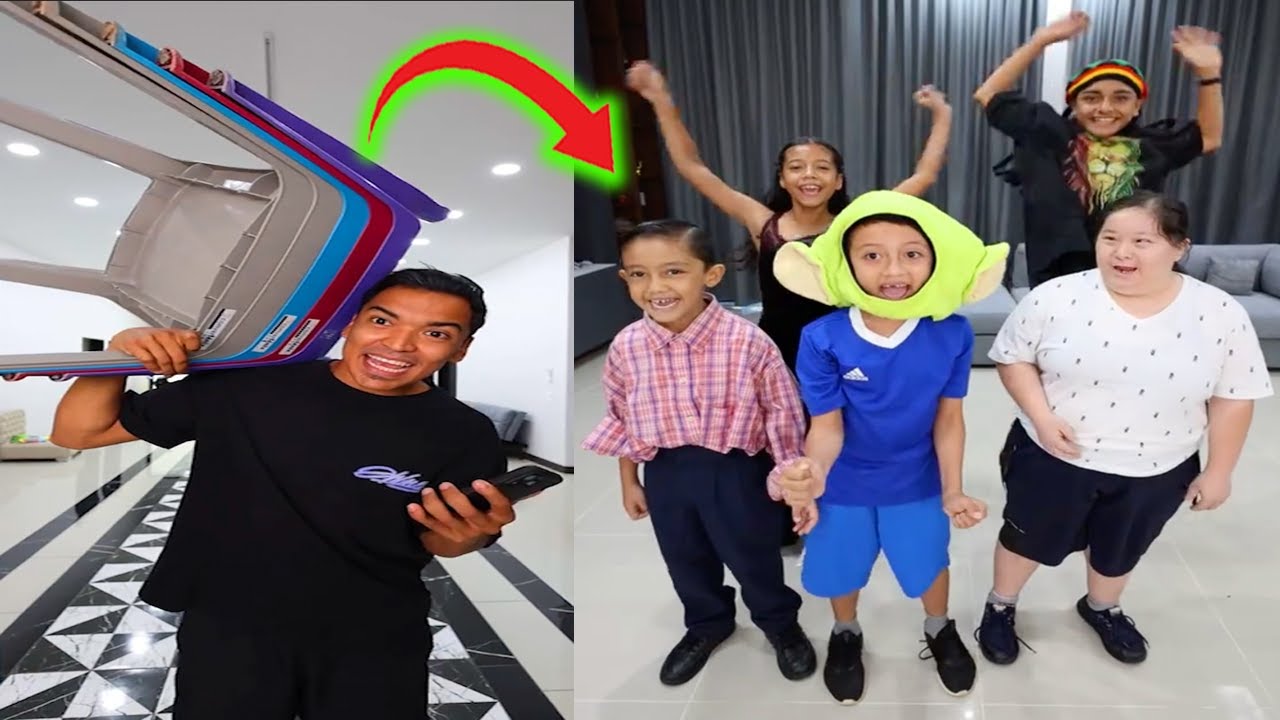 ¡La Mini Familia de Larin Jugando a la Silla! | Risas Imparables con ...